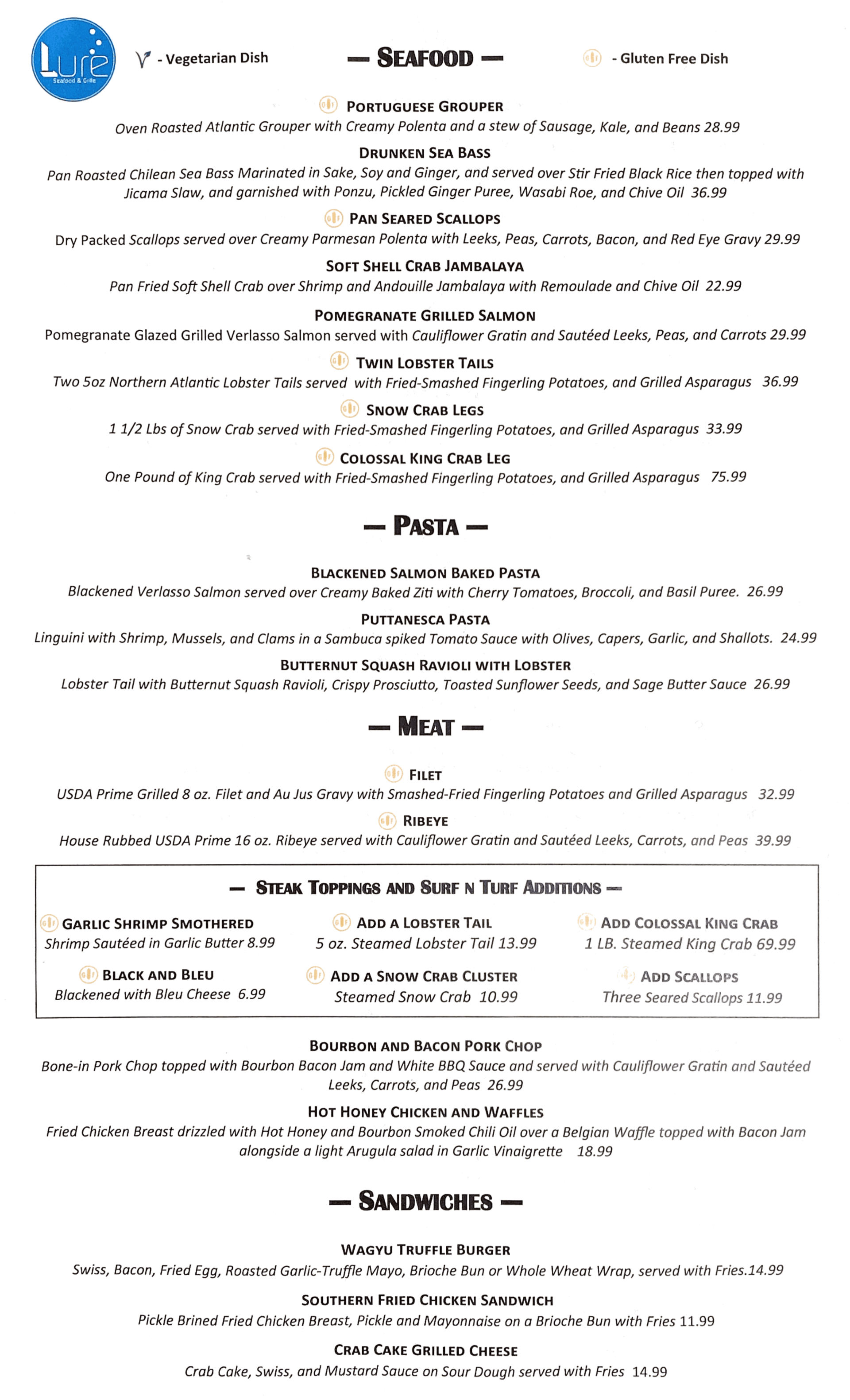 Lure Seafood and Grille | Owensboro, KY