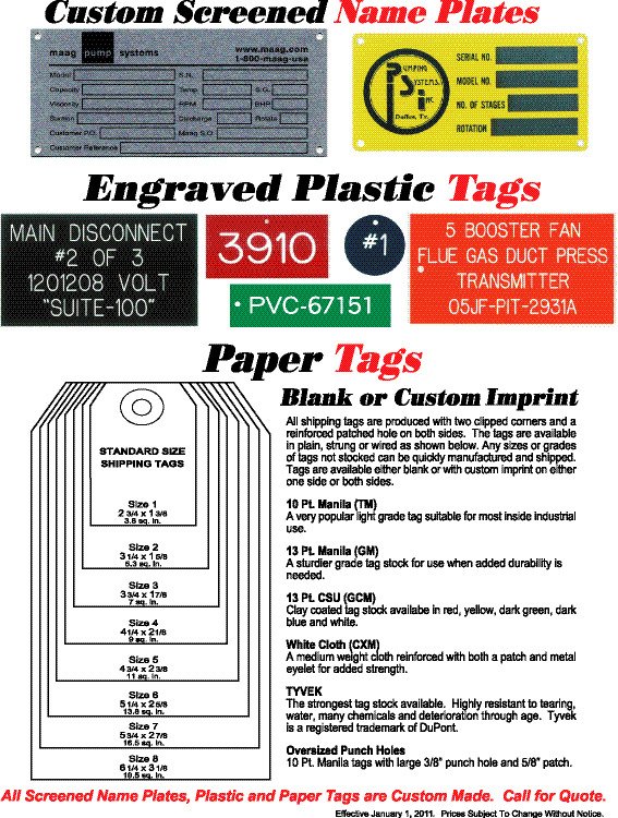 Custom or Blank Metal ID Tags | Charlotte, NC | C & M Enterprise, Inc.