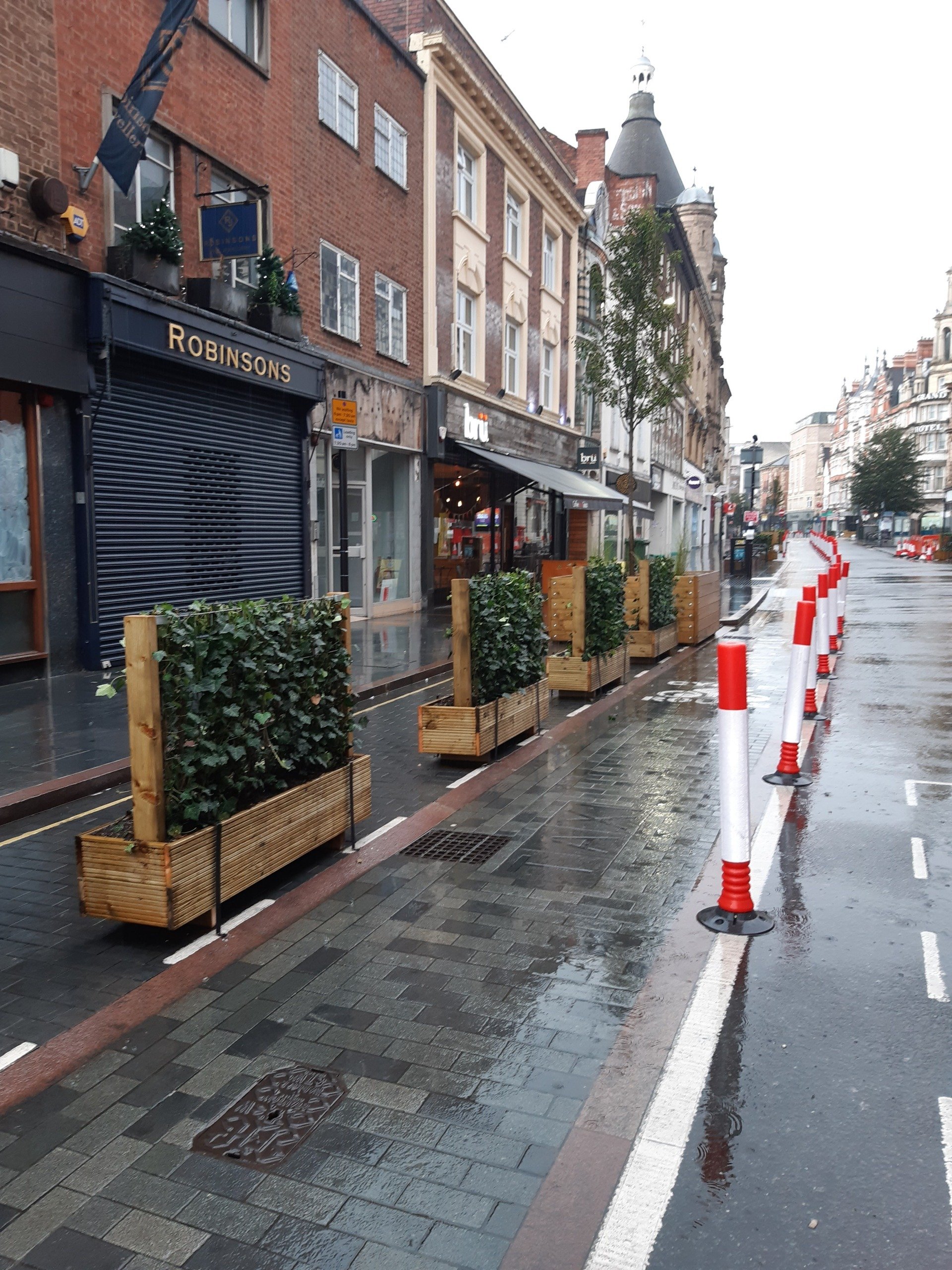 Hedera Screens provide Leicester with Social Distancing Greenery