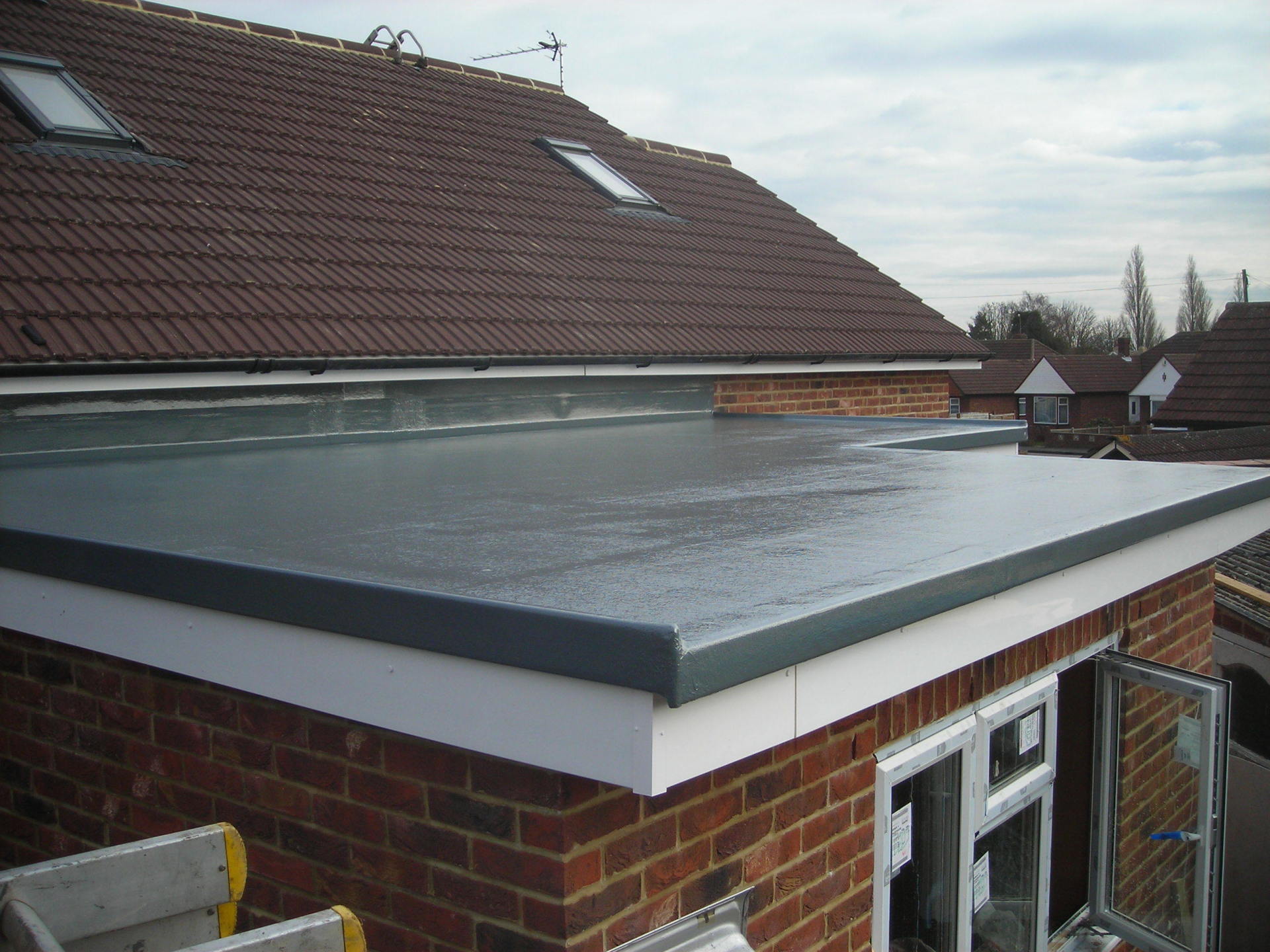 Domestic GRP Flat Roof Installation - Adrosol