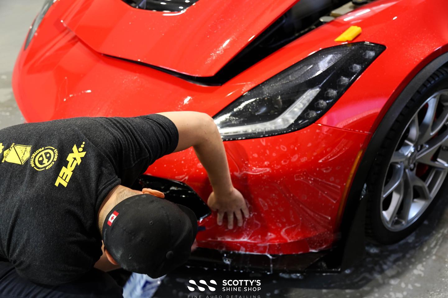 Paint Protection Film Wrap on a C7 Corvette