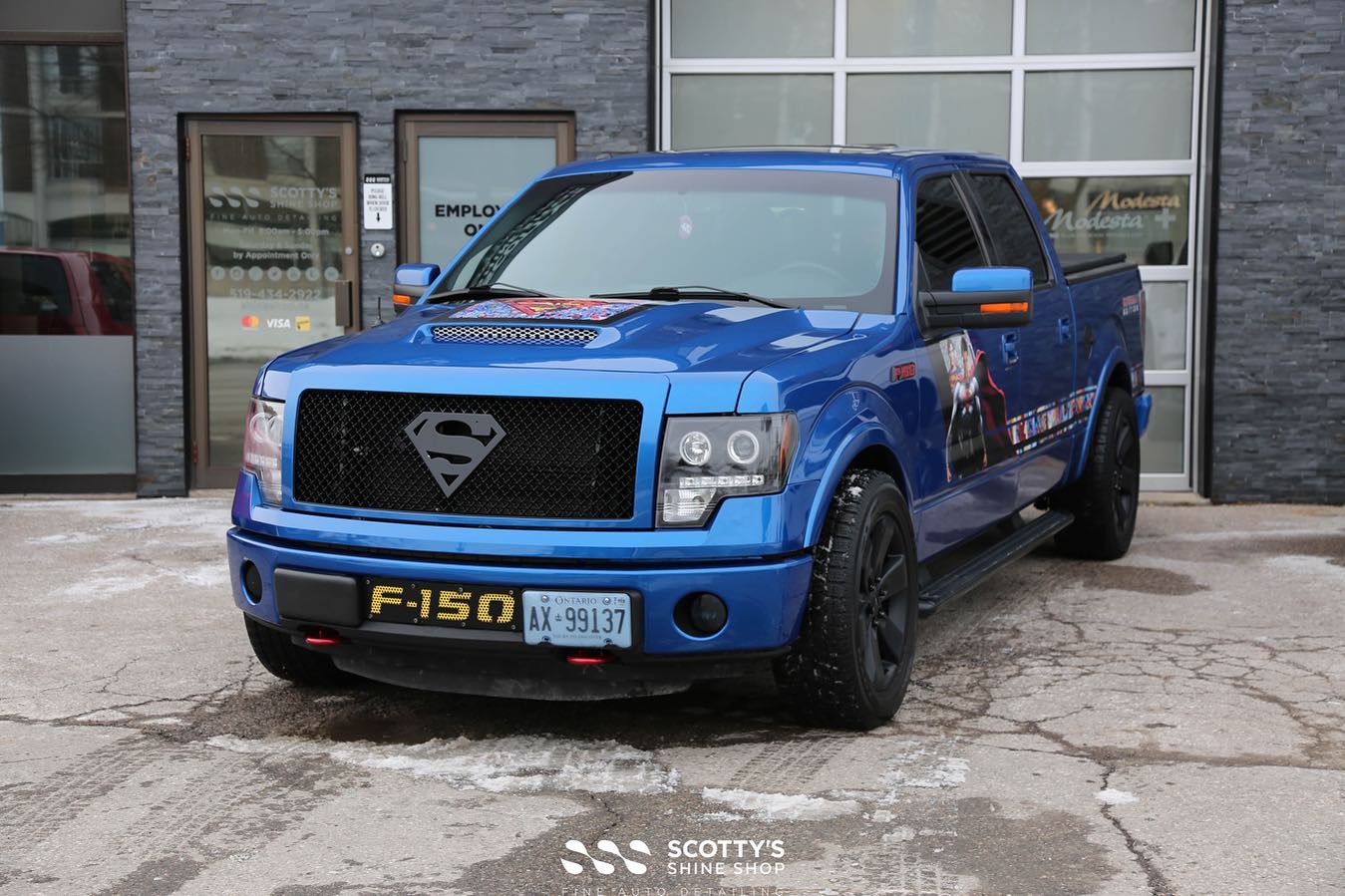 Even Superman gets his truck cleaned at Scotty's