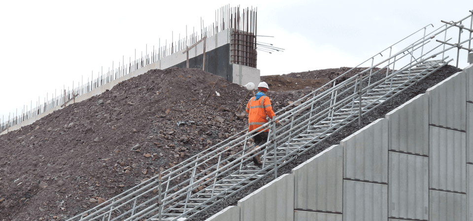 Embankment stairs by Peoples Safety Ltd in central Scotland