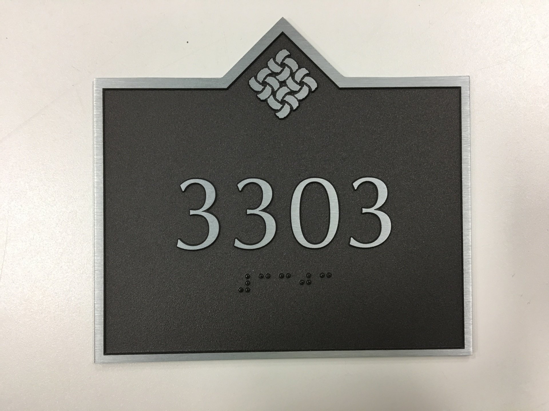 Raised Border and Letters | VisionMark Nameplate Company