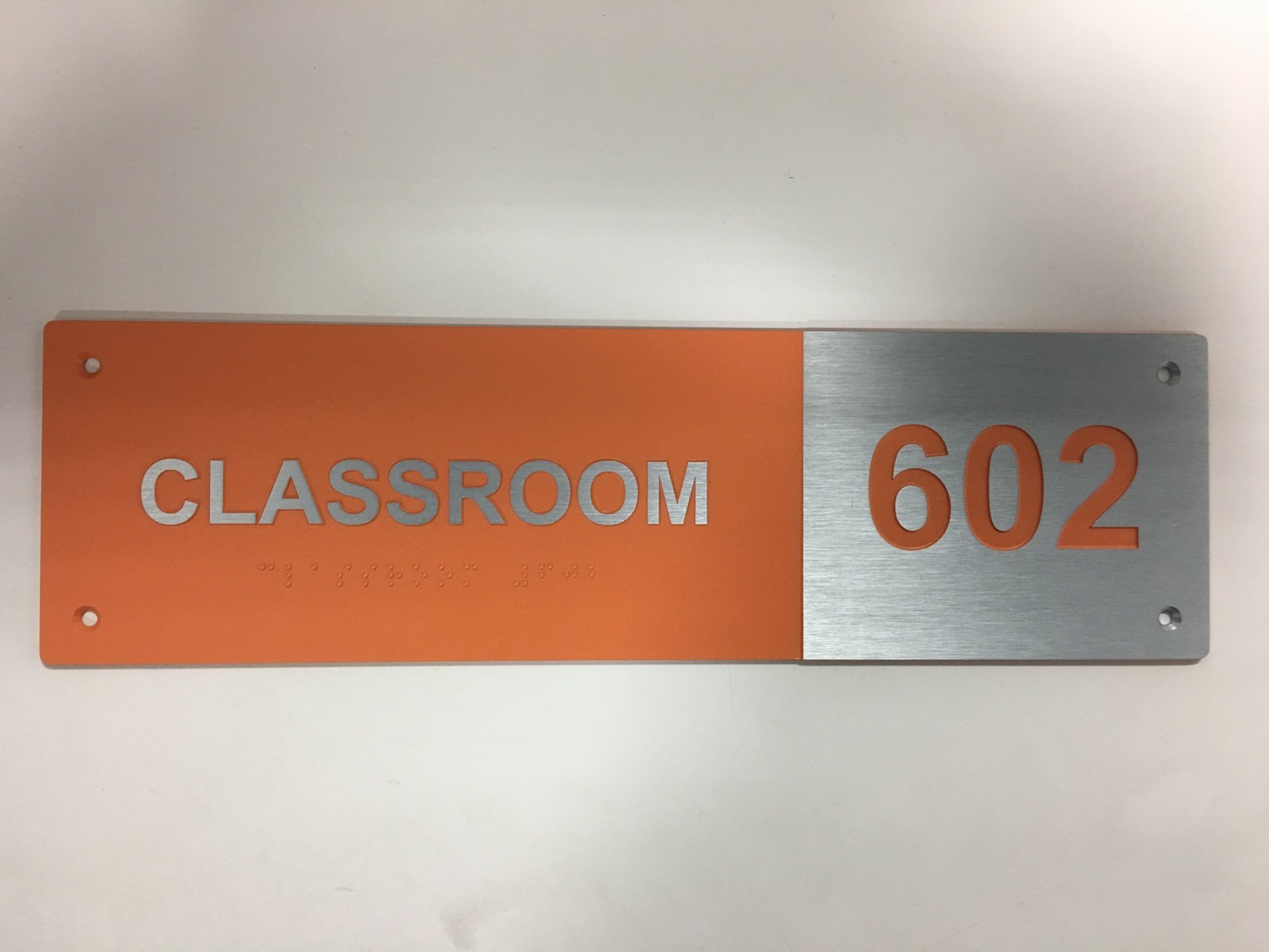 Room Signage Safety Orange|VisionMark Nameplate Company