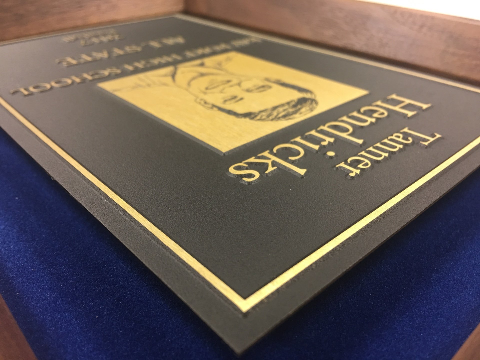 Walnut Shadowbox | VisionMark Nameplate Company