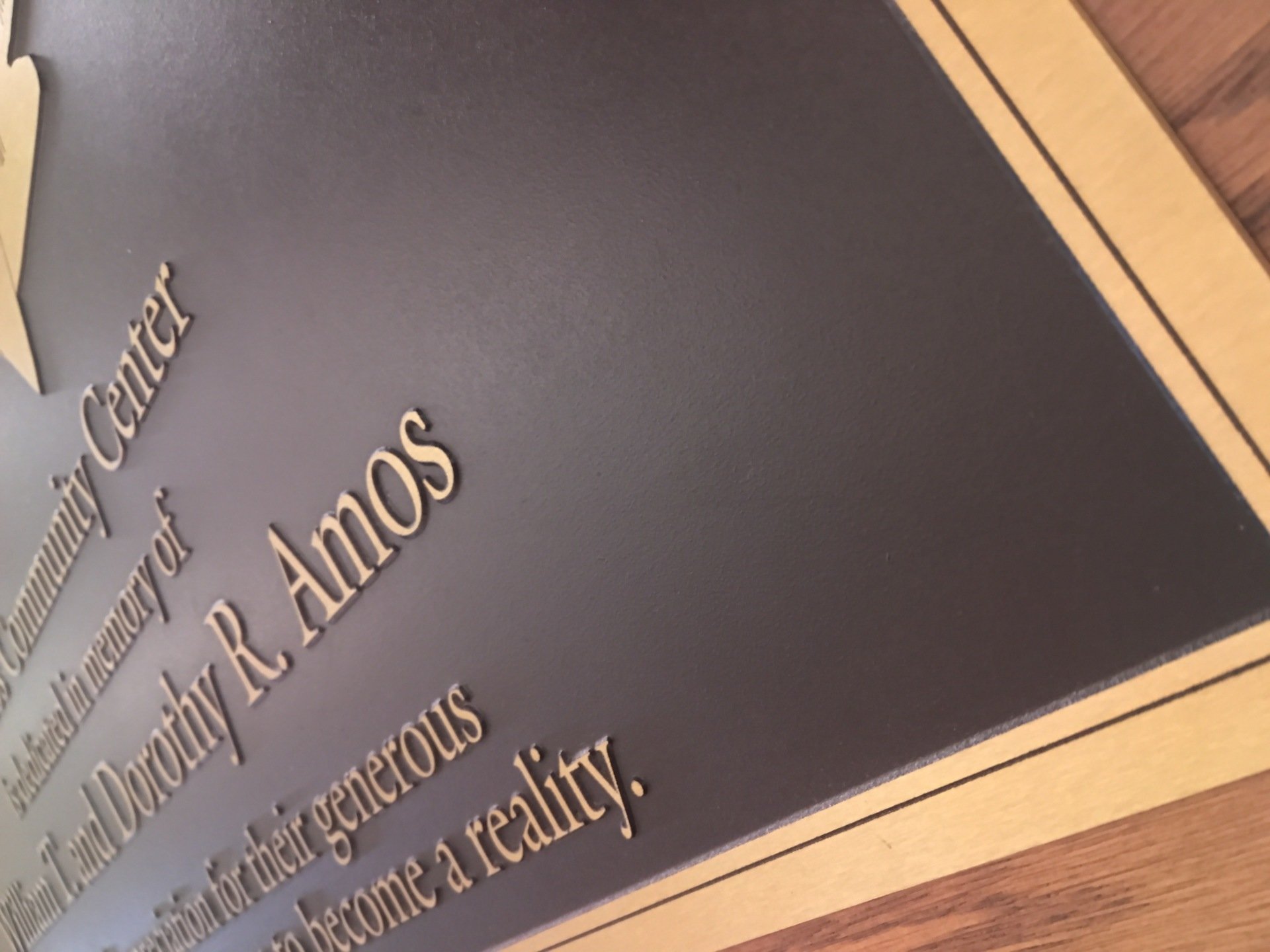 Generous Donation Donor | VisionMark Nameplate Company