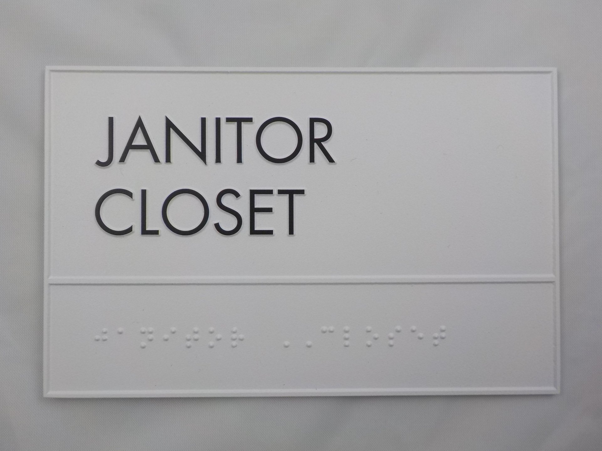 Janitor Closet | VisionMark Nameplate Company