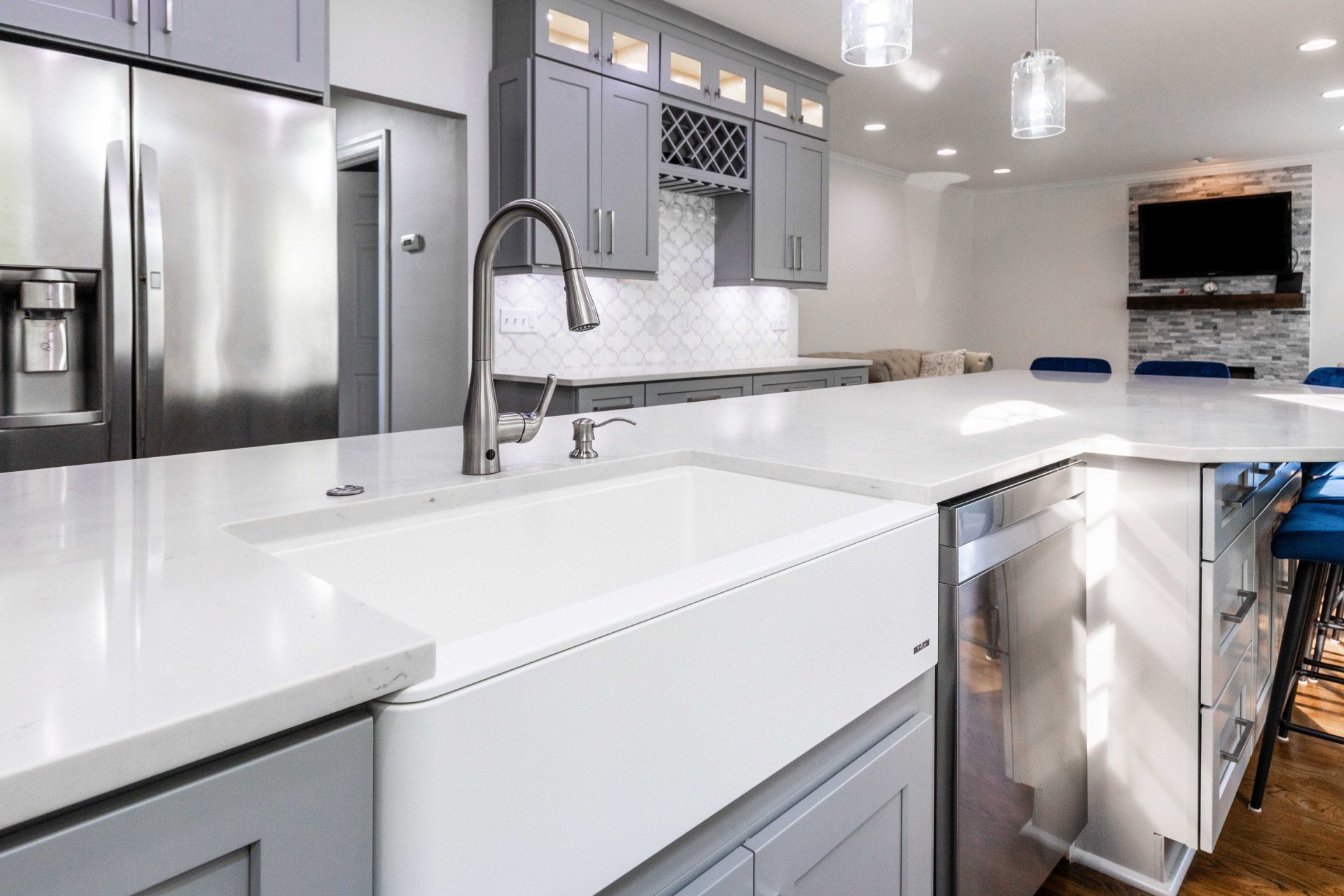 Pearl Gray Cabinets | National Kitchen & Bath Cabinetry Inc | Cabinet ...