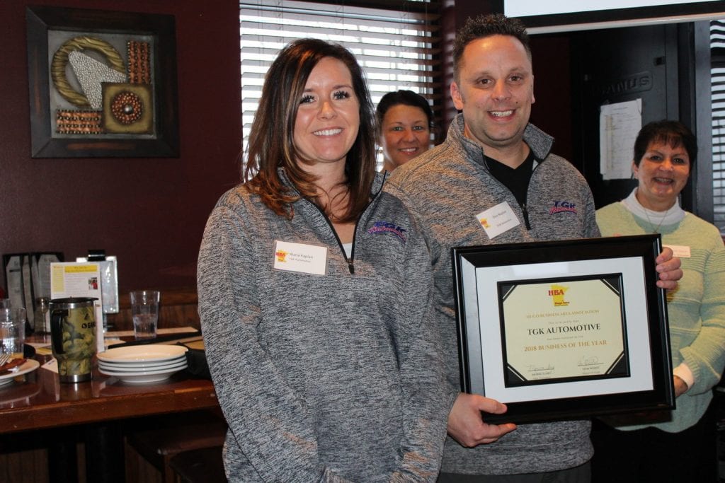 HUGO BUSINESS ASSOCIATION HONORS 3 BUSINESSES & VOLUNTEER OF THE YEAR HUGO BUSINESS ASSOCIATION HONORS 3 BUSINESSES & VOLUNTEER OF THE YEAR