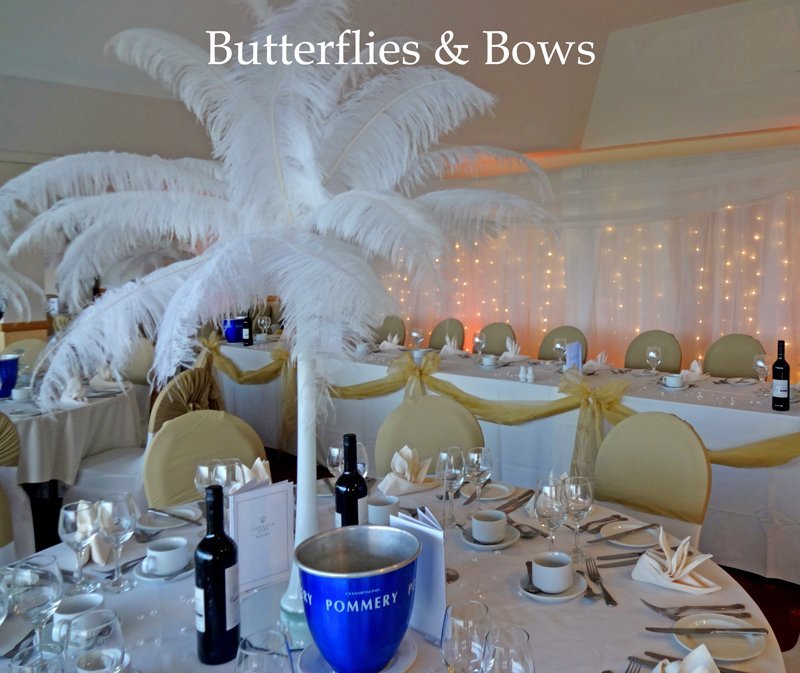 Ostrich Feather Table Decorations