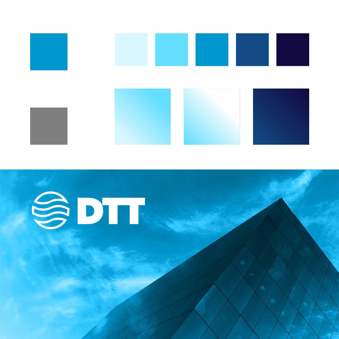 Fast-loading and optimized website, logo design and branding for DTT