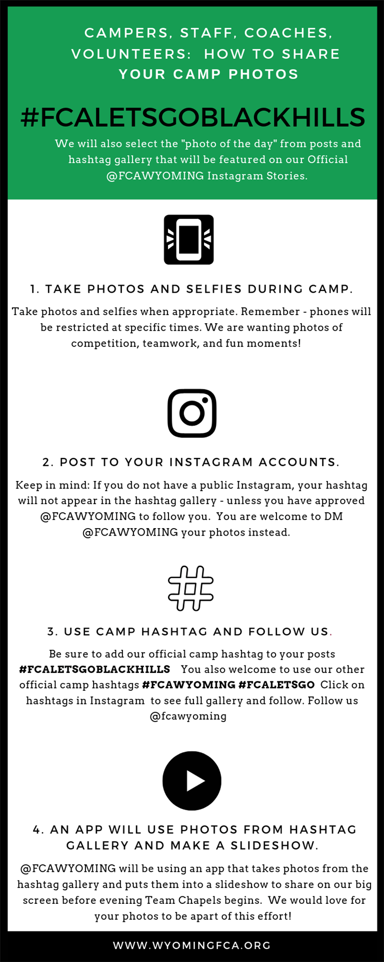 How To Share Camp Photos