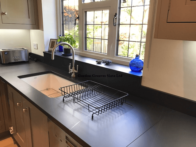 Custom-made slate worktops at Gordon Greaves Slate Ltd