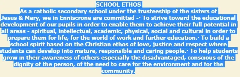 SCHOOL ETHOS
