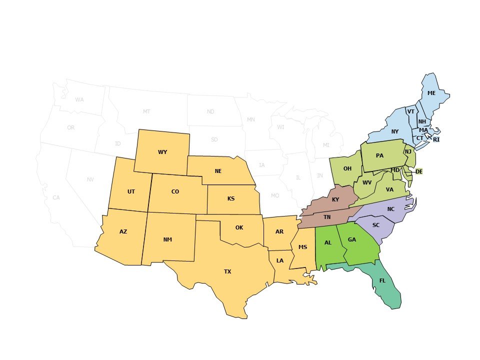 Territories | Total Convenience Marketing, Inc