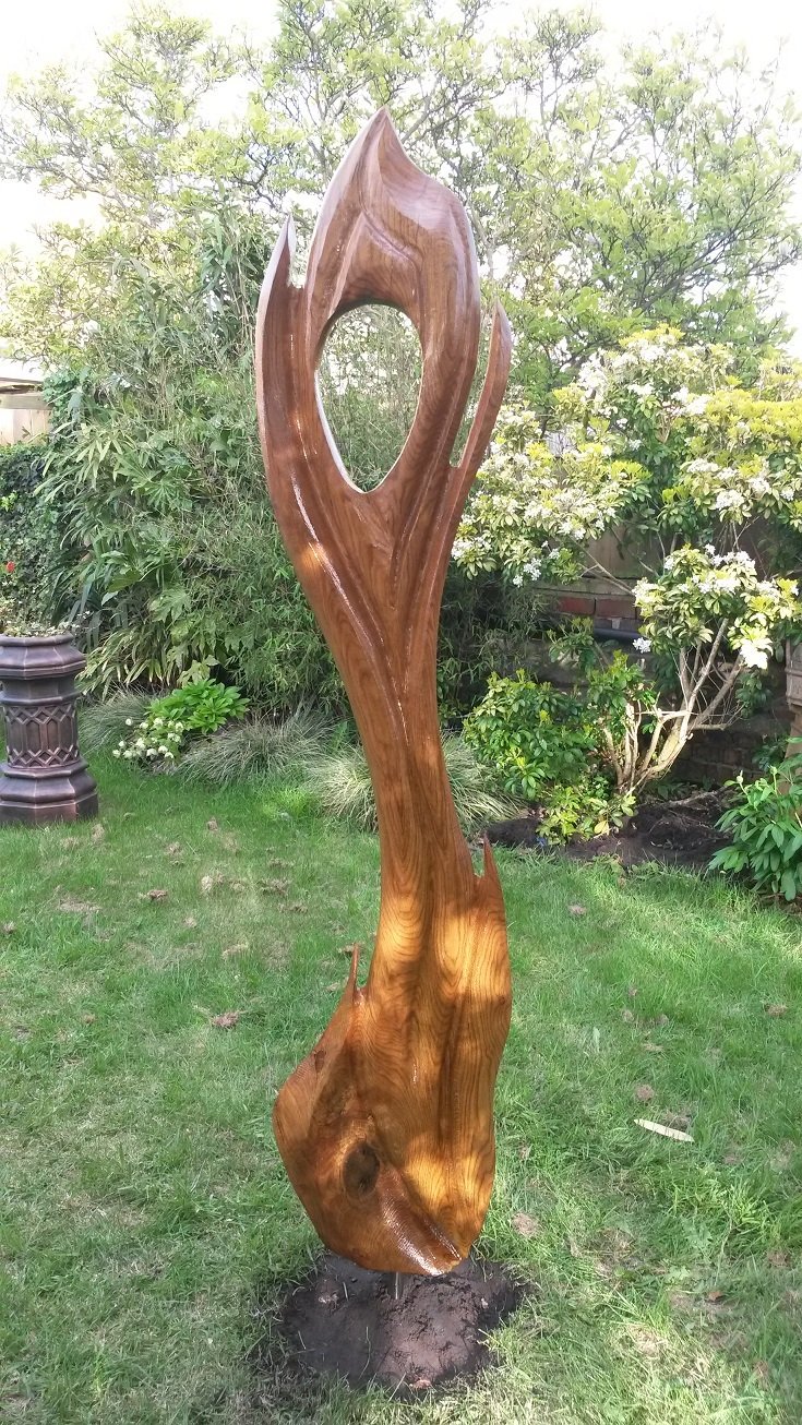 Abstract carvings and tree sculptures, Peter Leadbeater