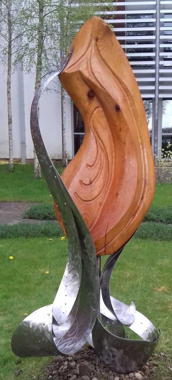 Abstract carvings and tree sculptures, Peter Leadbeater