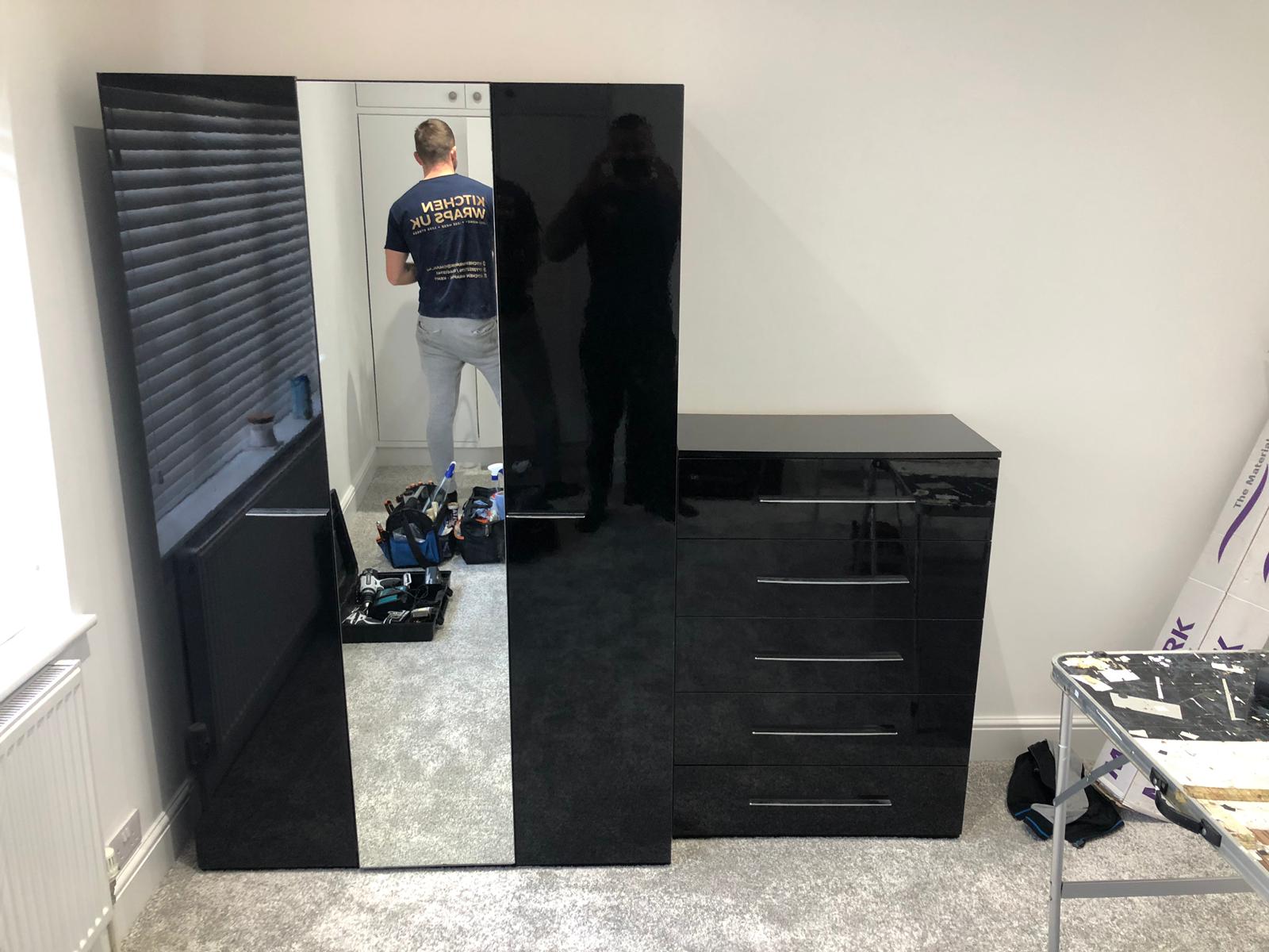 Vinyl wrapped bedroom furniture | KITCHEN WRAPS UK - KENT