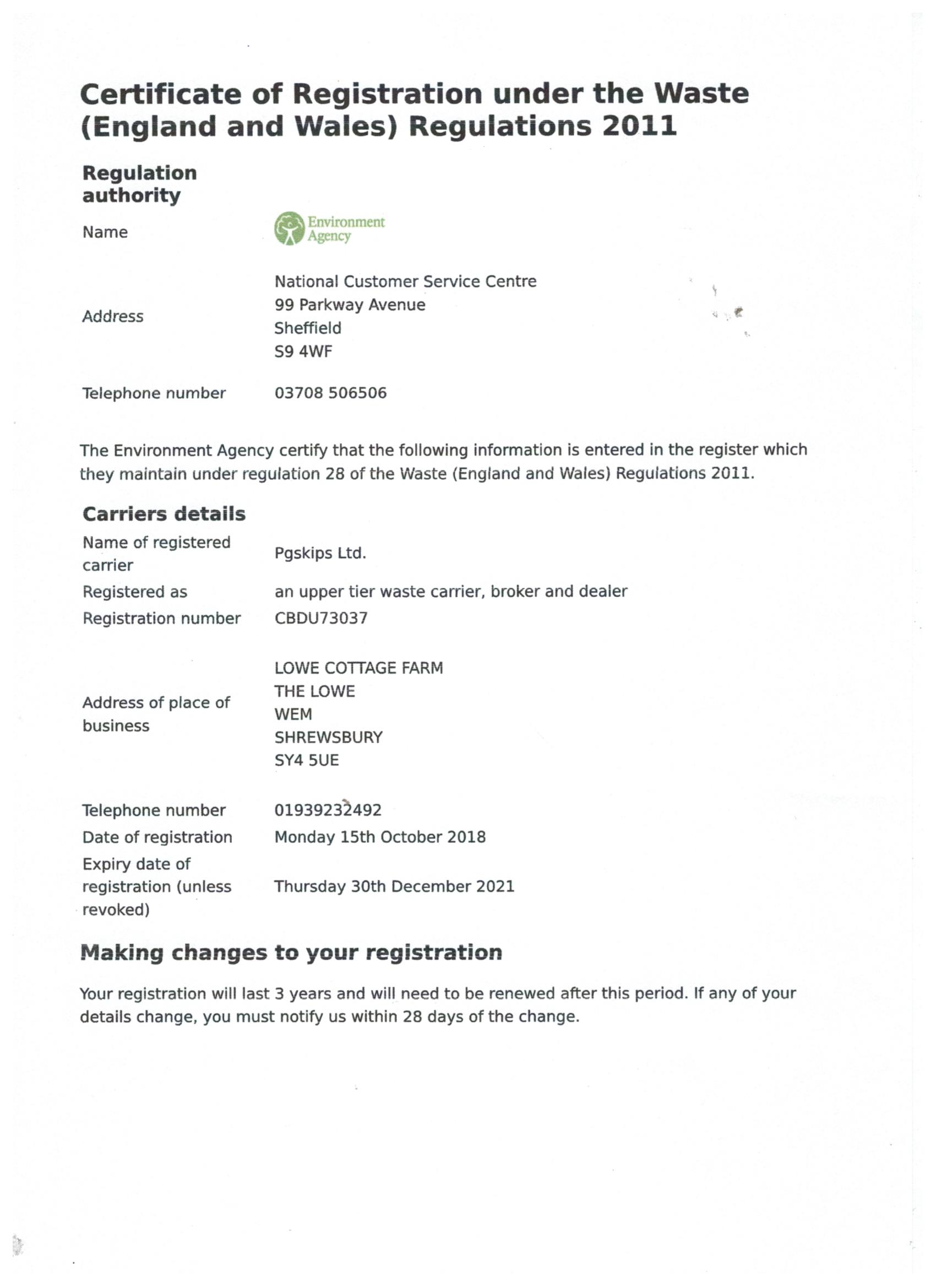 How Long Does A Waste Management Licence Last at Declan Thwaites blog