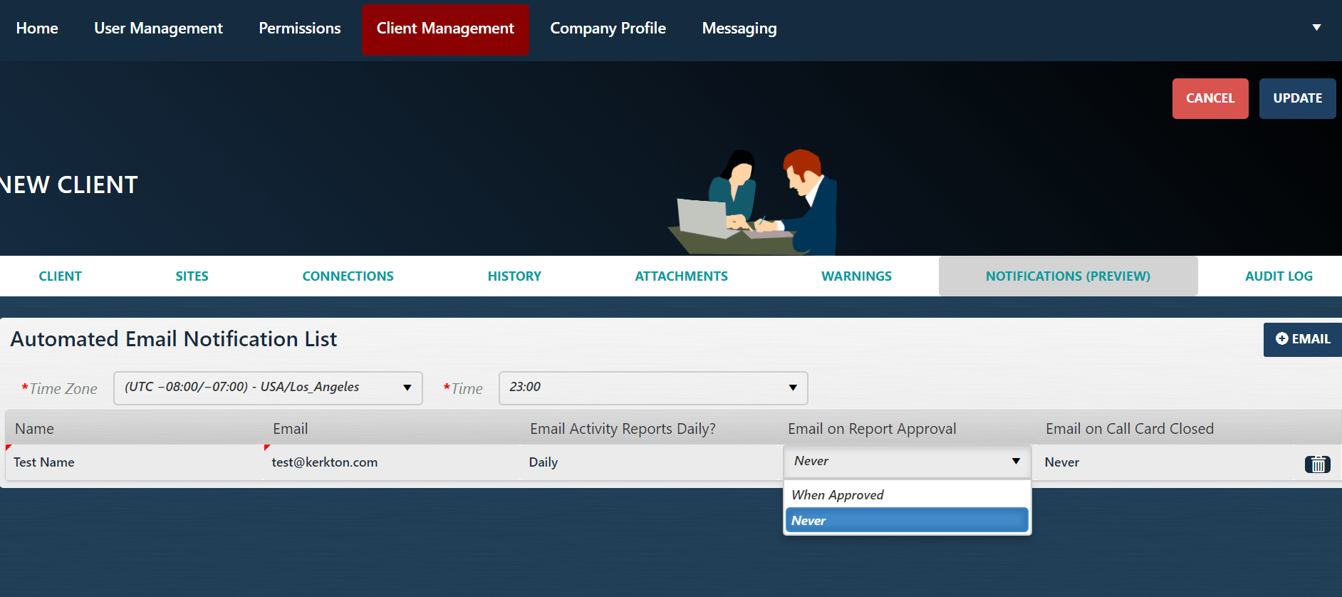 Orna CAD Software | Automated Notifications