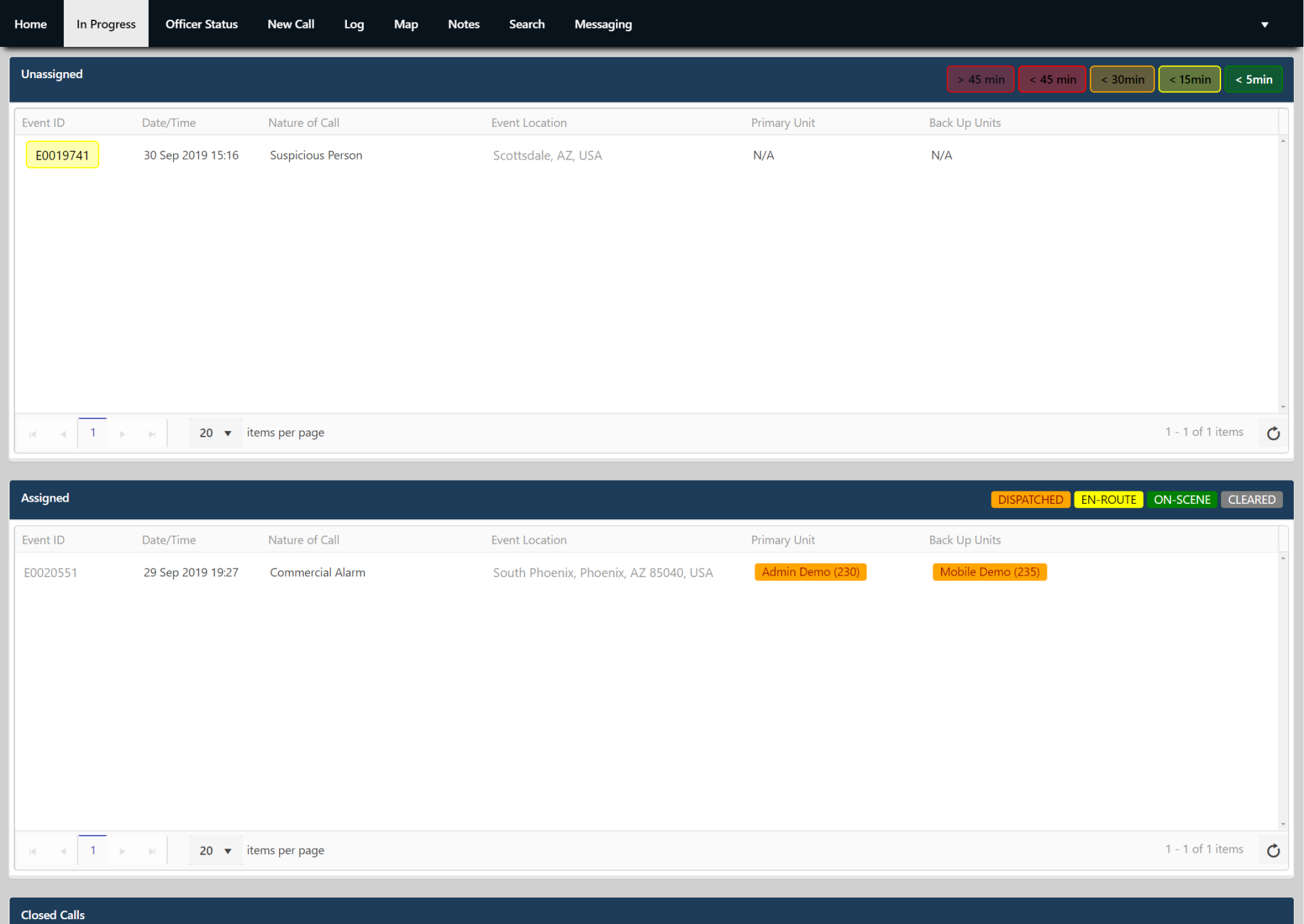 Orna Computer Aided Dispatch Software | In Progress