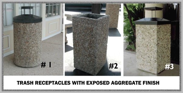 Concrete Trash Receptacles | Austin, TX | Houston, TX