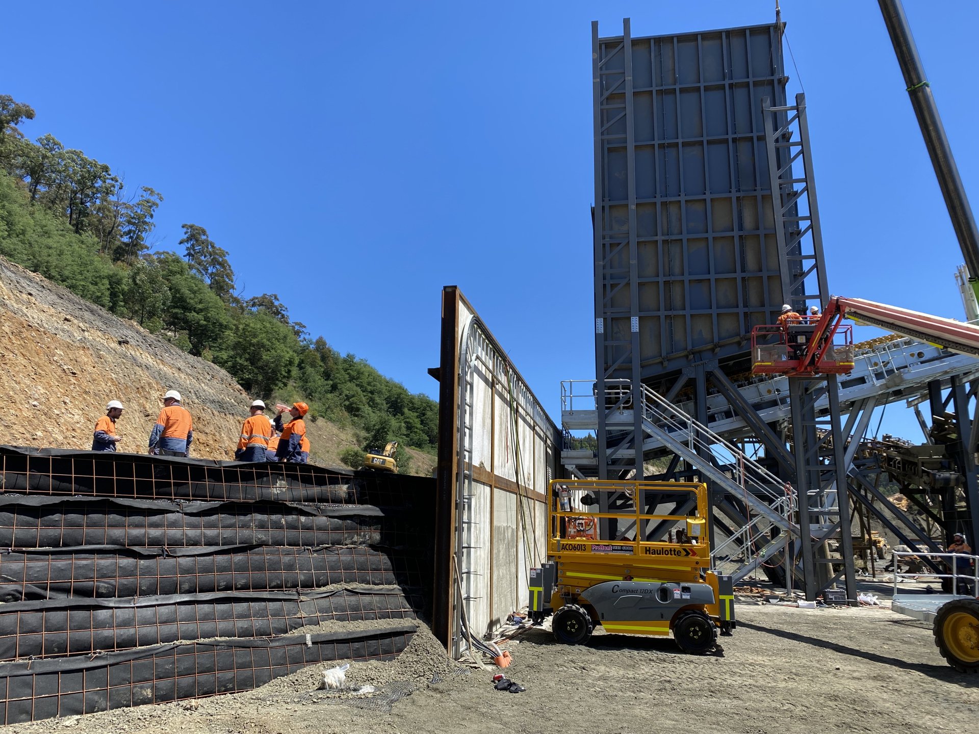 Massive 12m high Reinforced Earth Dump Wall