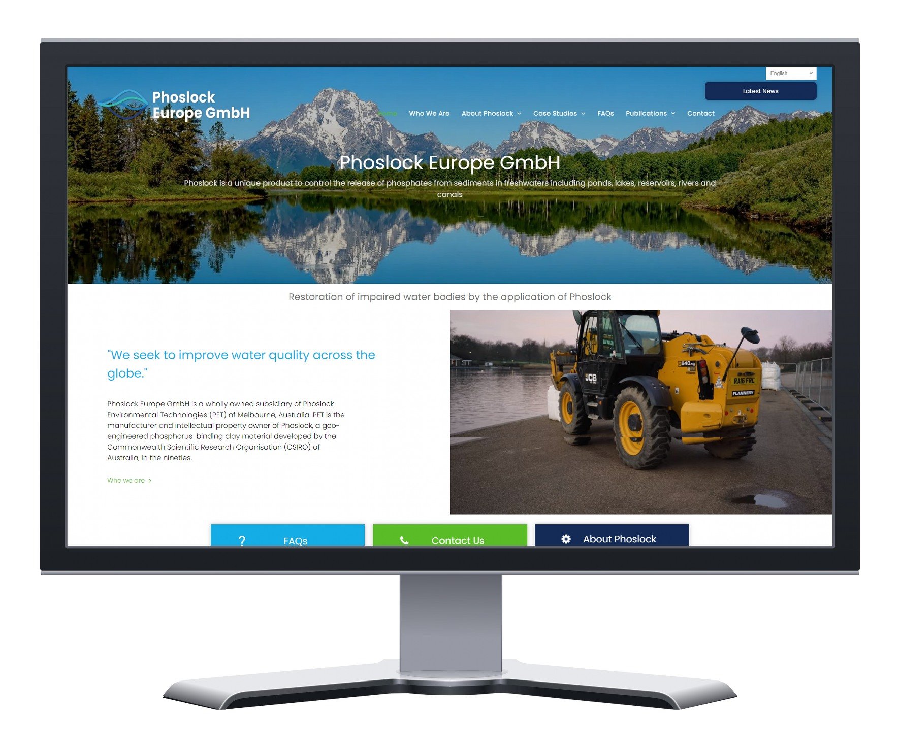 Island Web Design | A website for Phoslock Europe