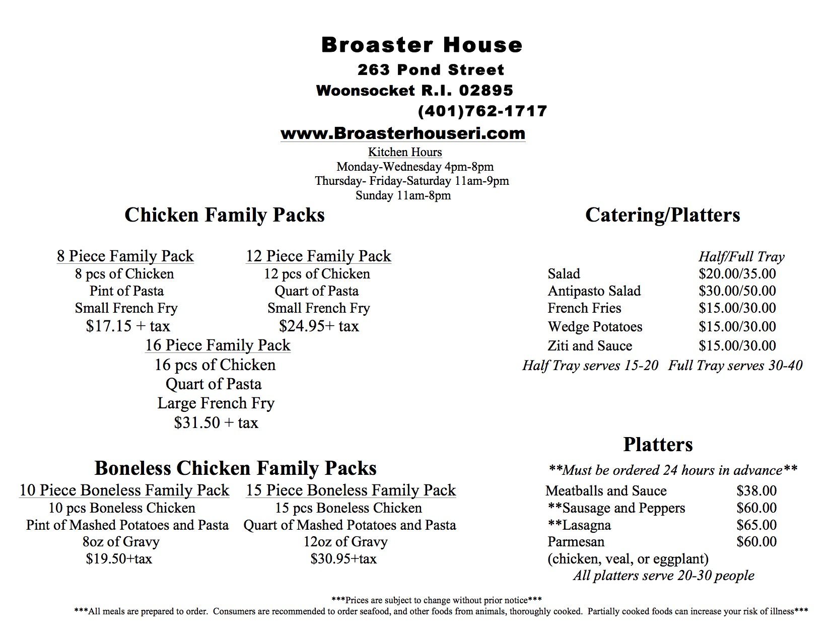 Broaster House - Catering & Banquets