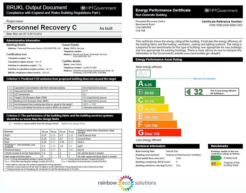 SBEM compliance reports | Rainbow Eco Solutions