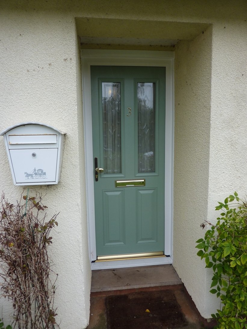 Chartwell green composite front door installed in Kenn, Exeter, Devon