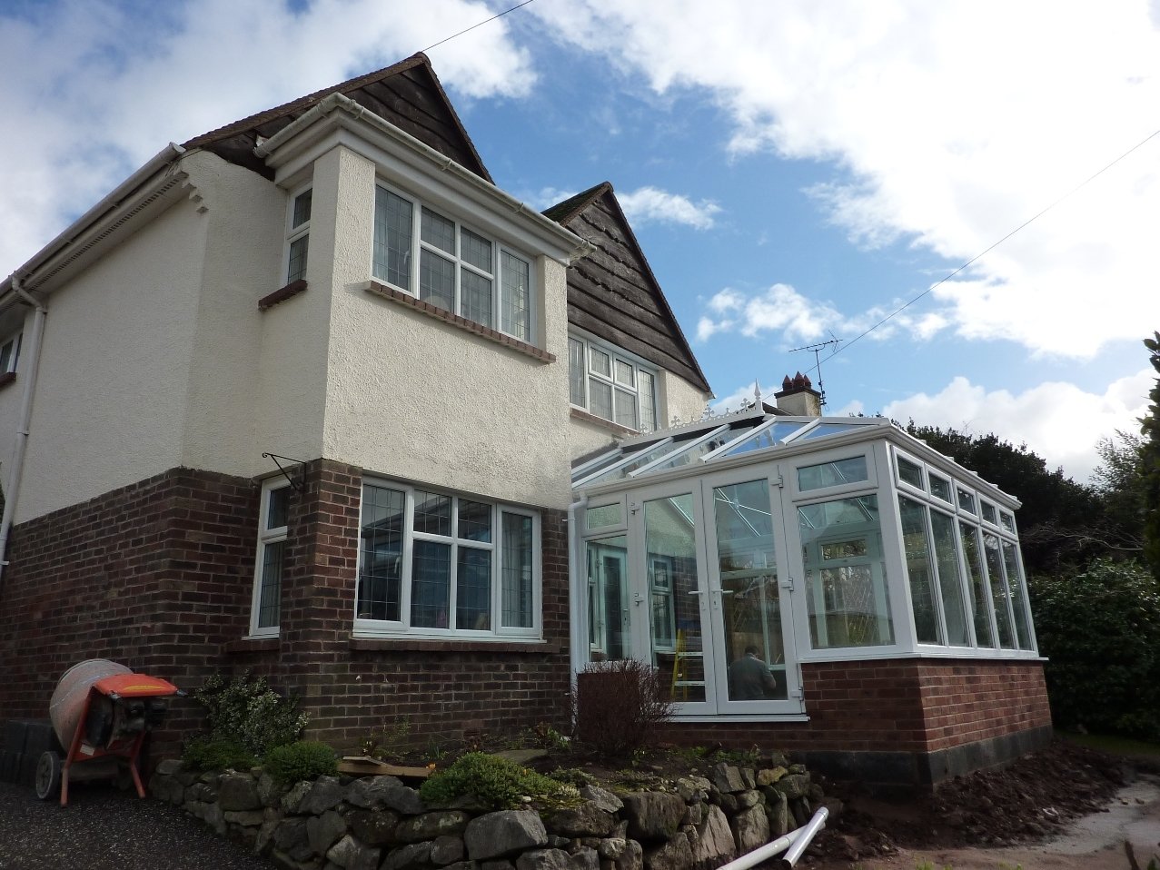 uPVC Edwardian conservatory build in Budleigh Salterton, Devon