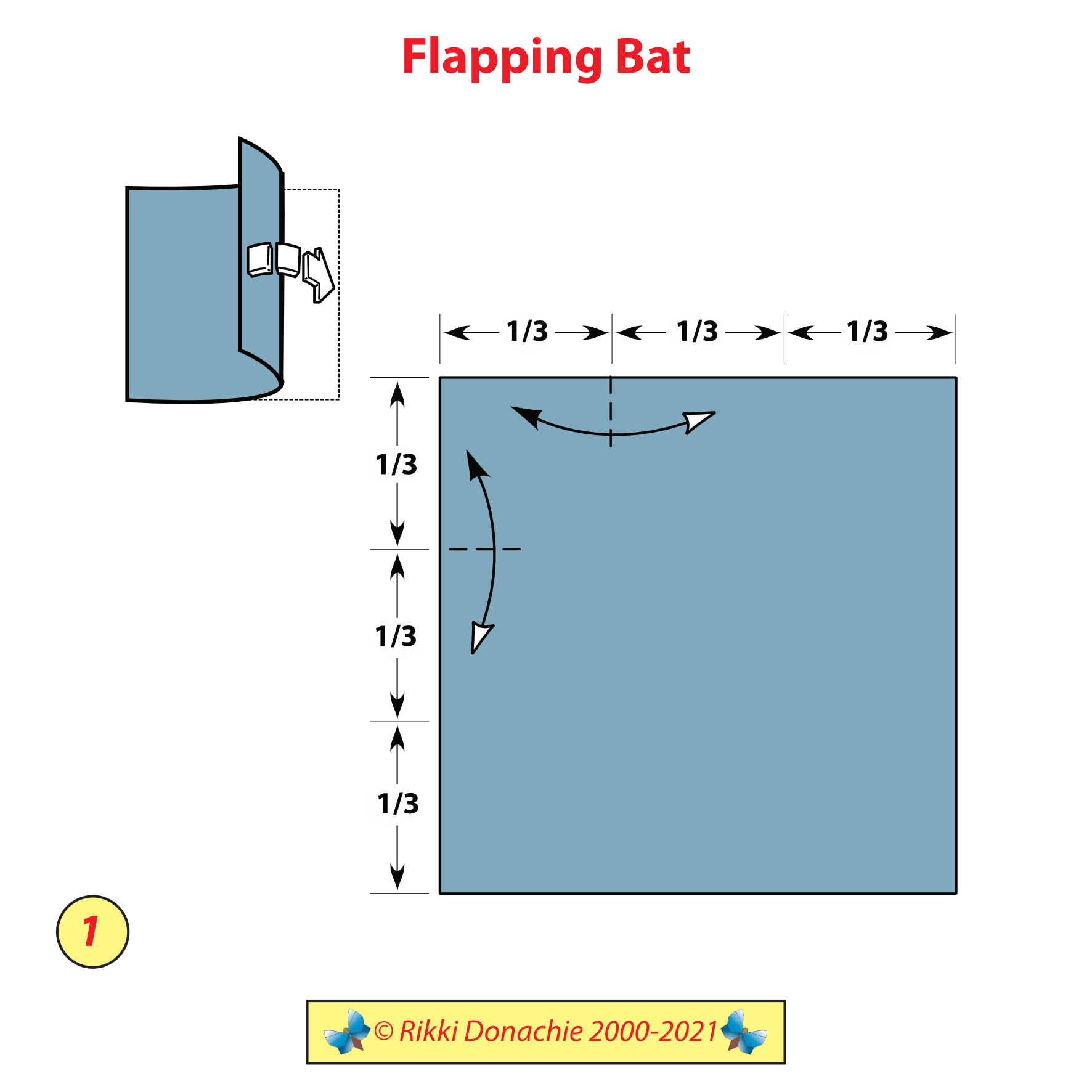 Origami Flapping Bat