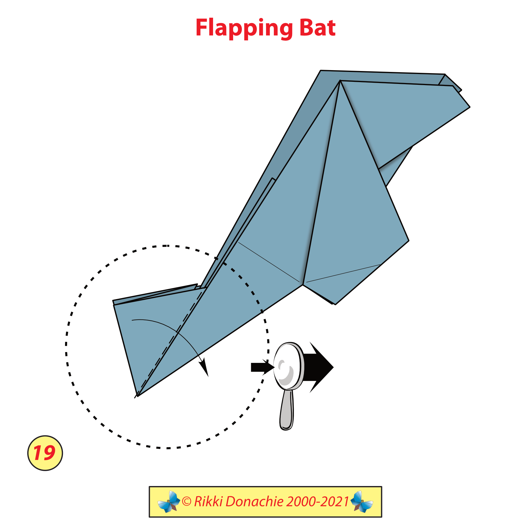 Origami Flapping Bat