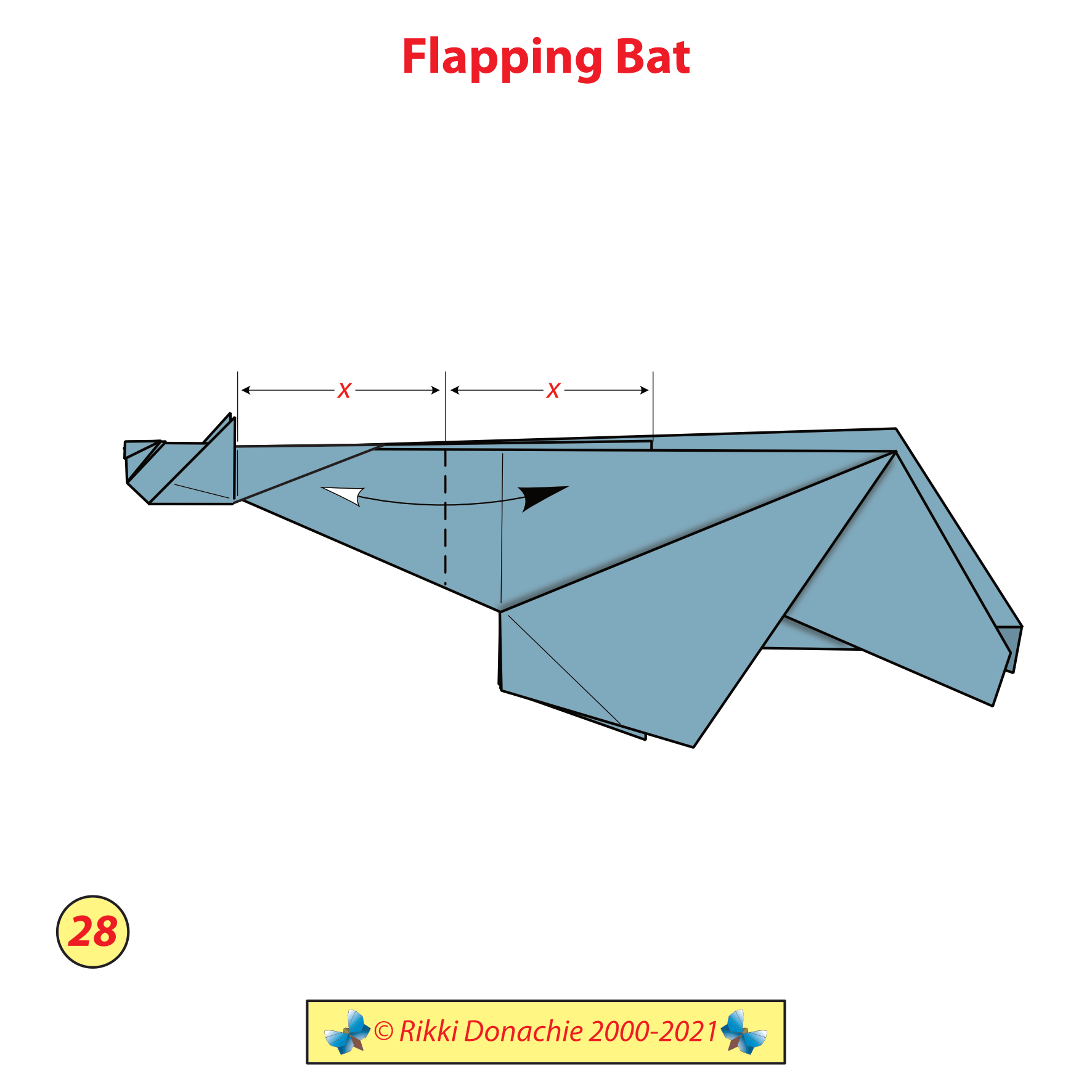 Origami Flapping Bat