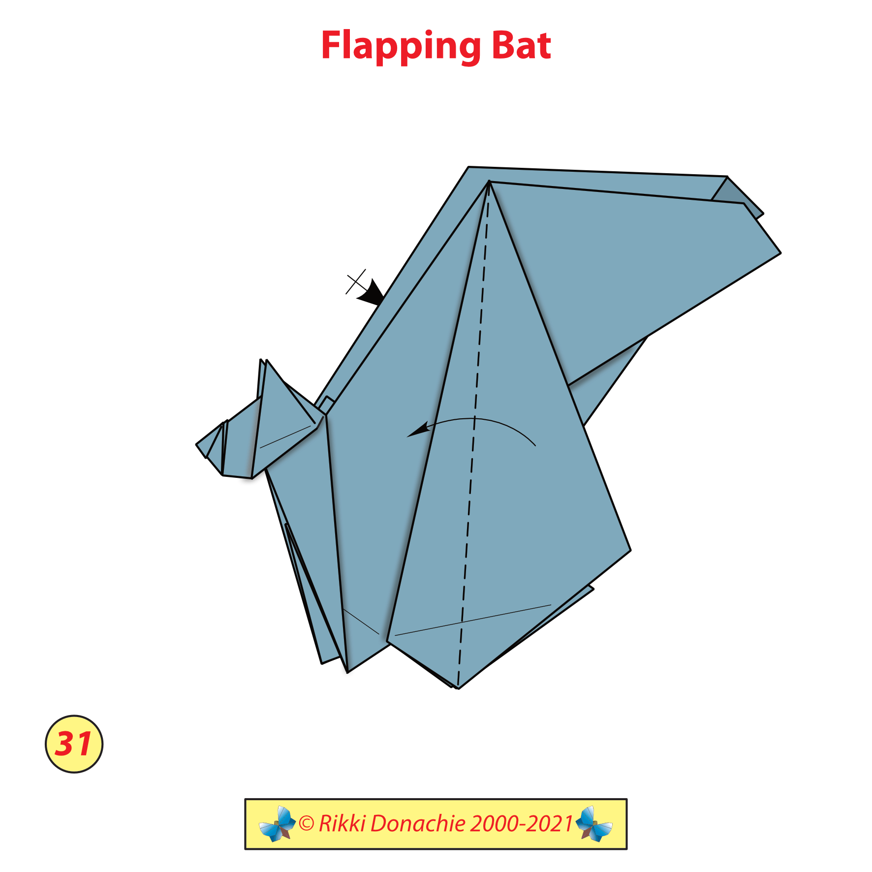 Origami Flapping Bat