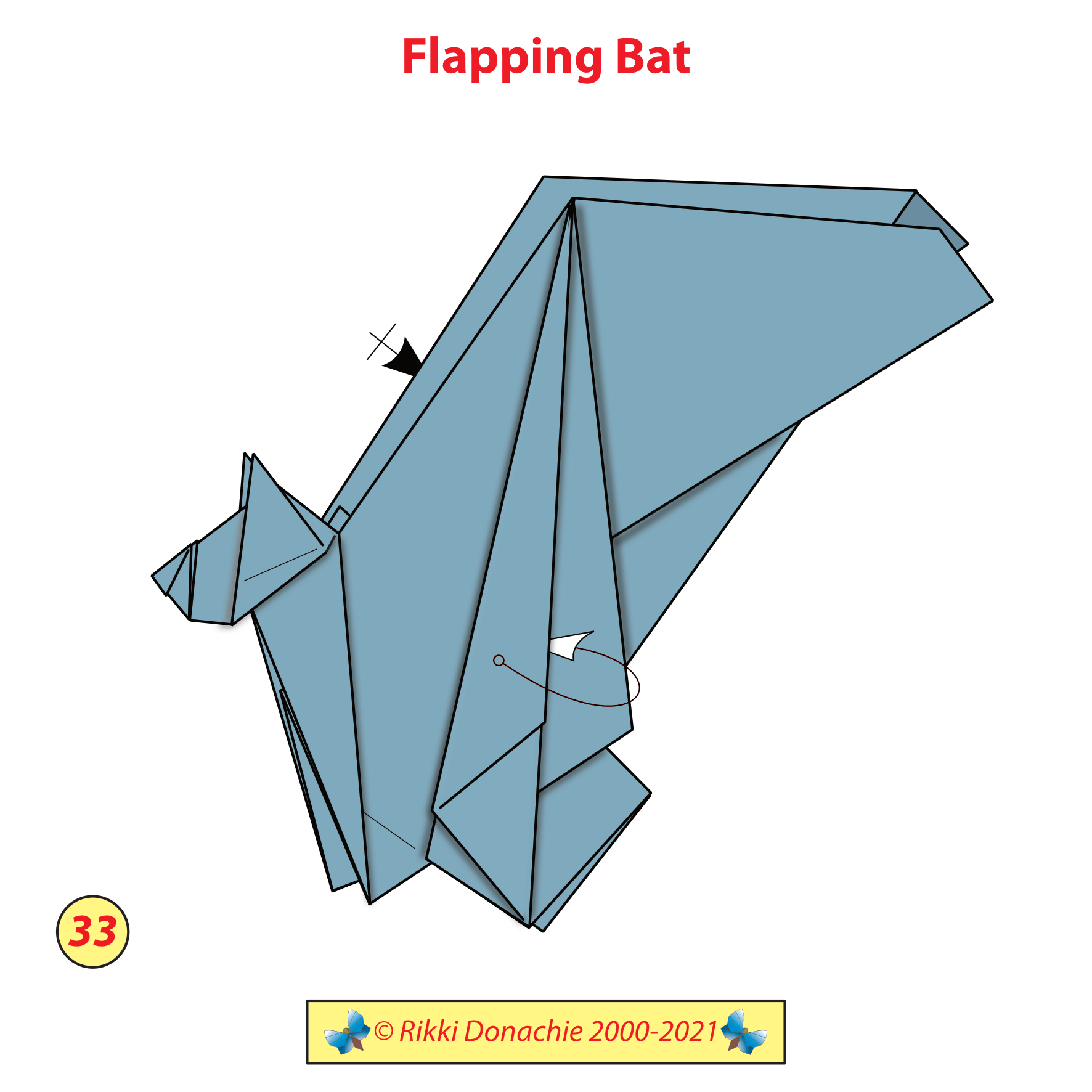 Origami Flapping Bat