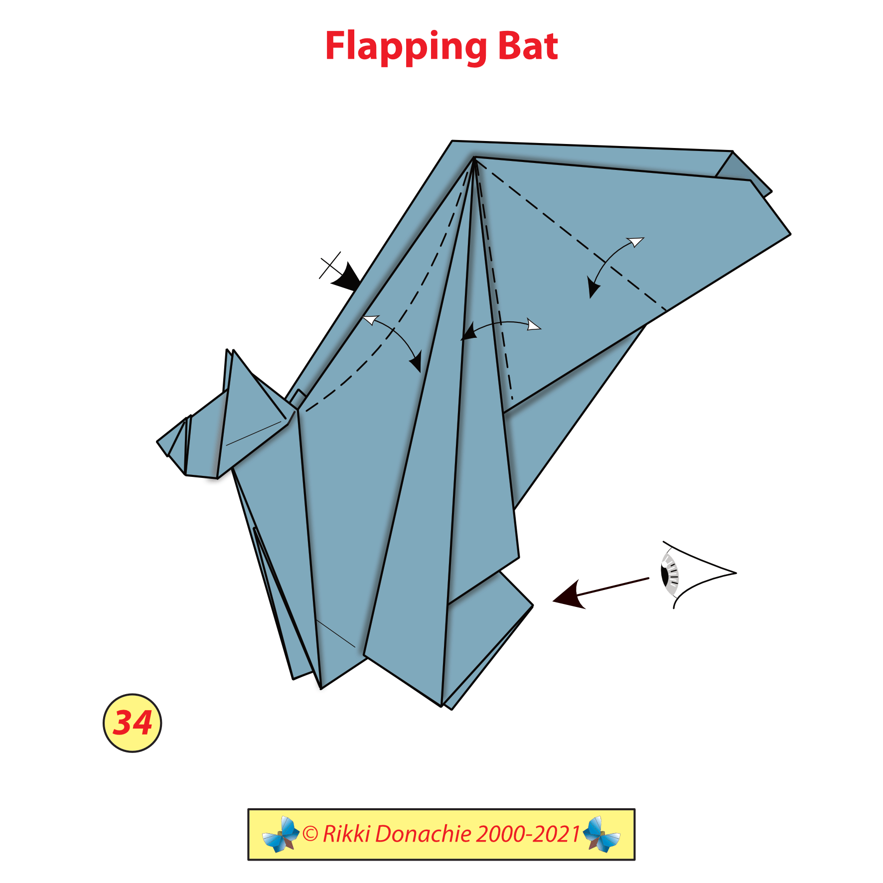 Origami Flapping Bat