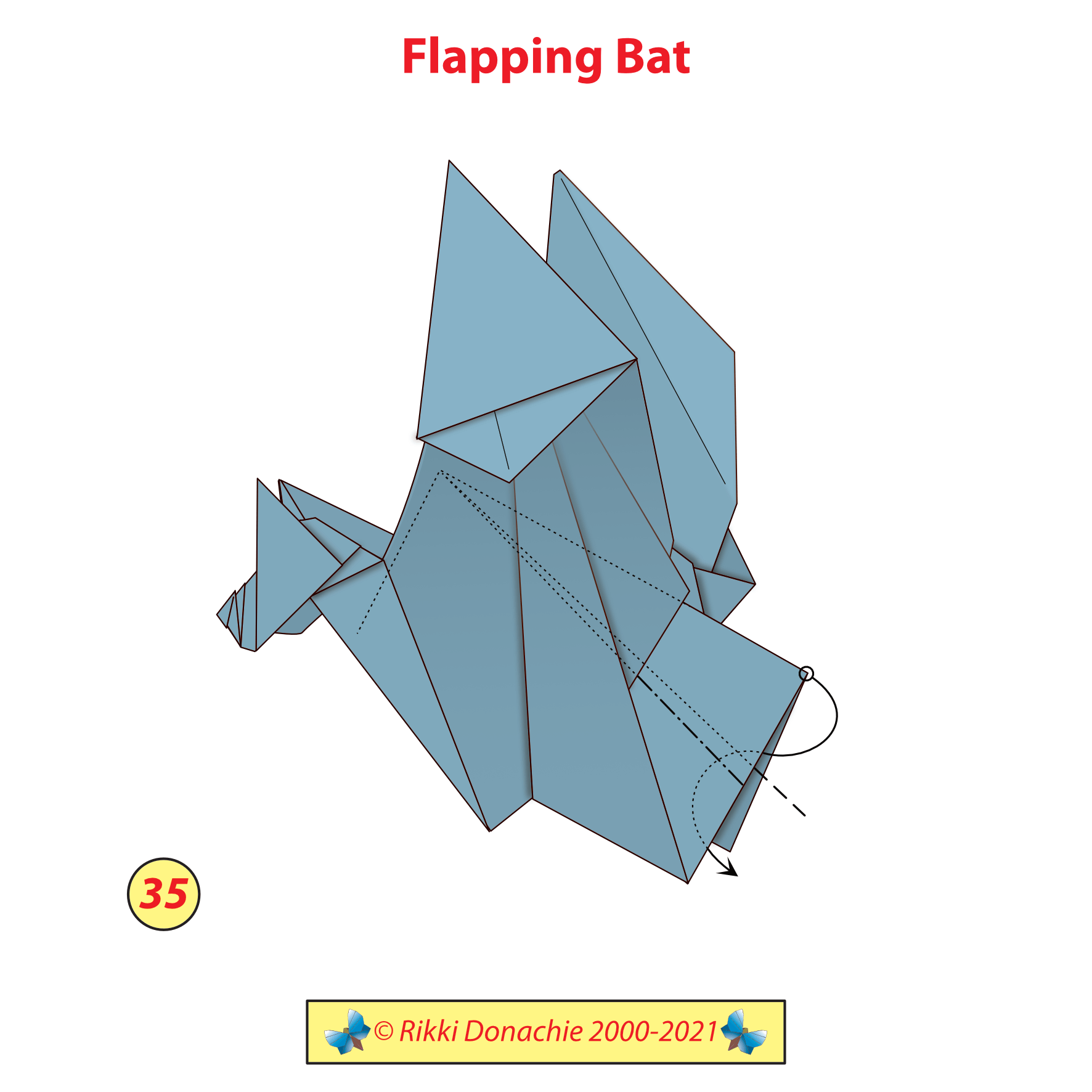 Origami Flapping Bat
