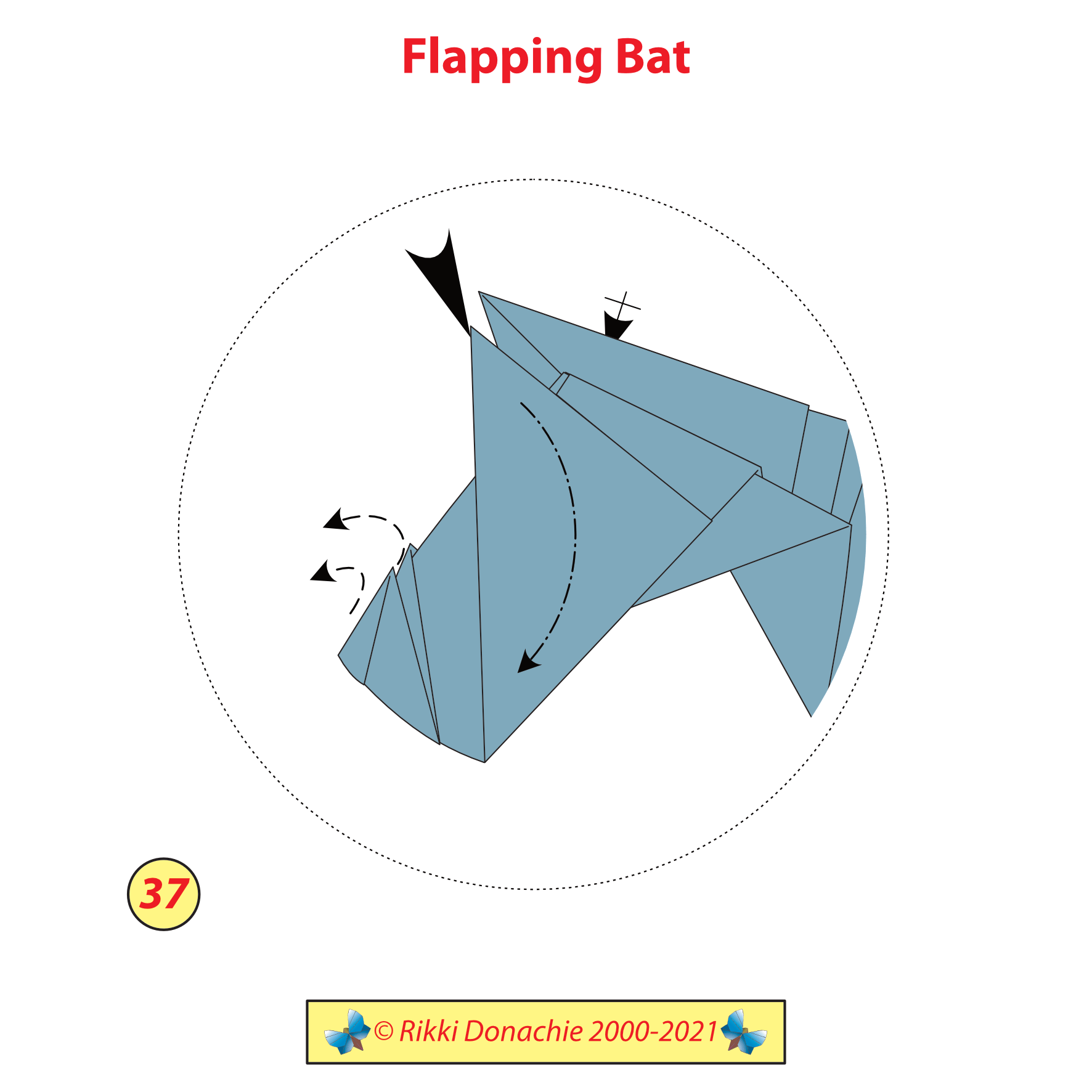 Origami Flapping Bat