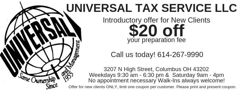 Personal Income Tax Prep | Columbus OH | Universal Tax Services