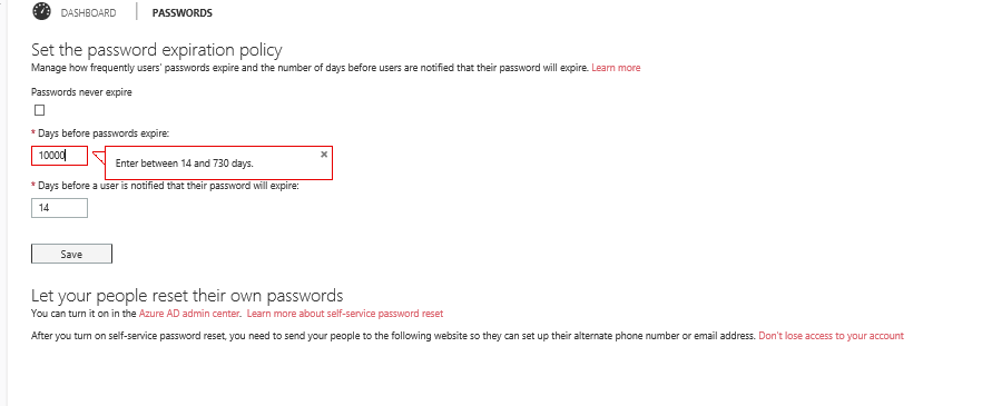 SharePoint Password Expiration