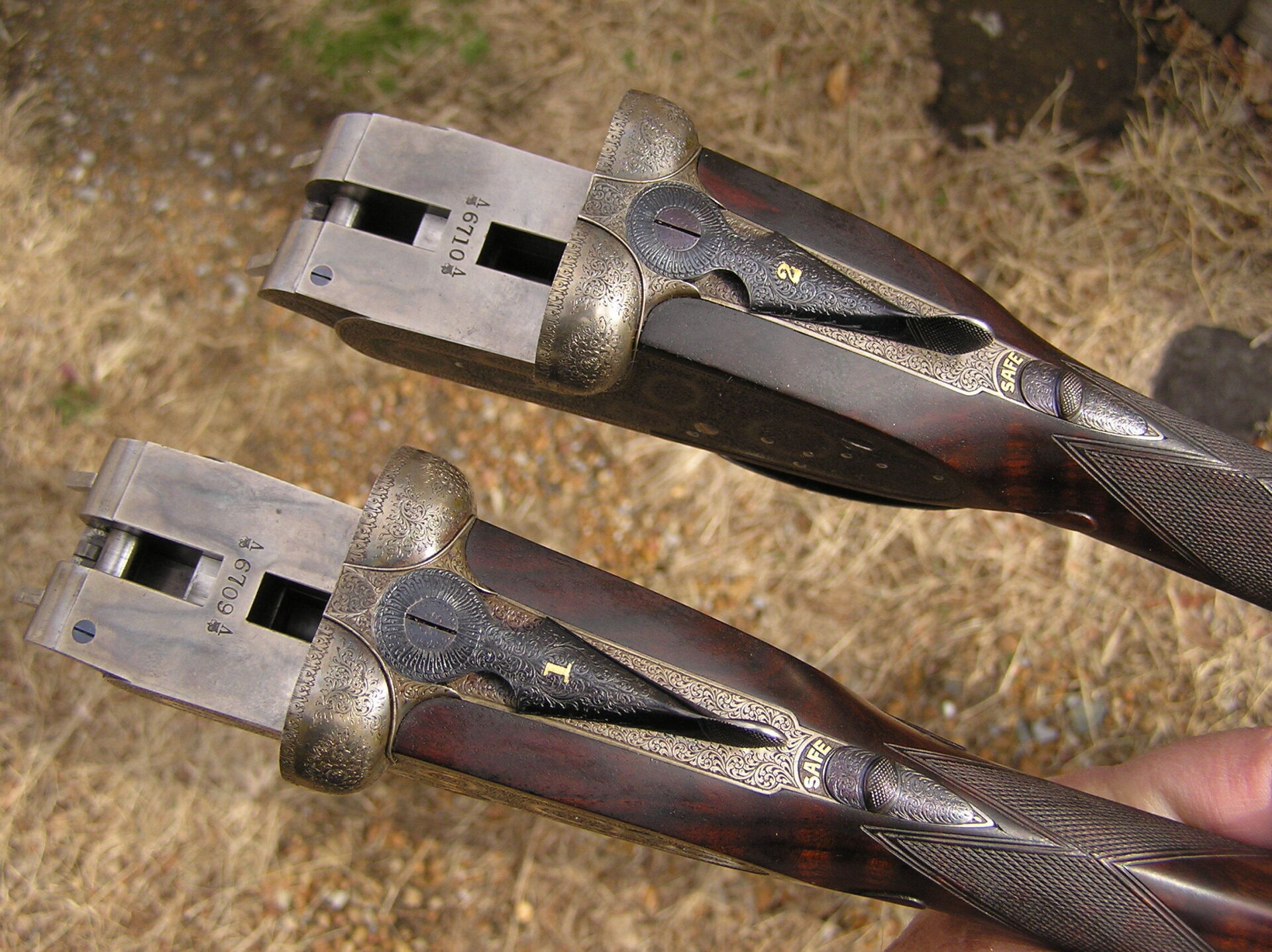 Exceptionally Fine Vintage Matched Pair of Boss 12ga. Game Guns Made in ...