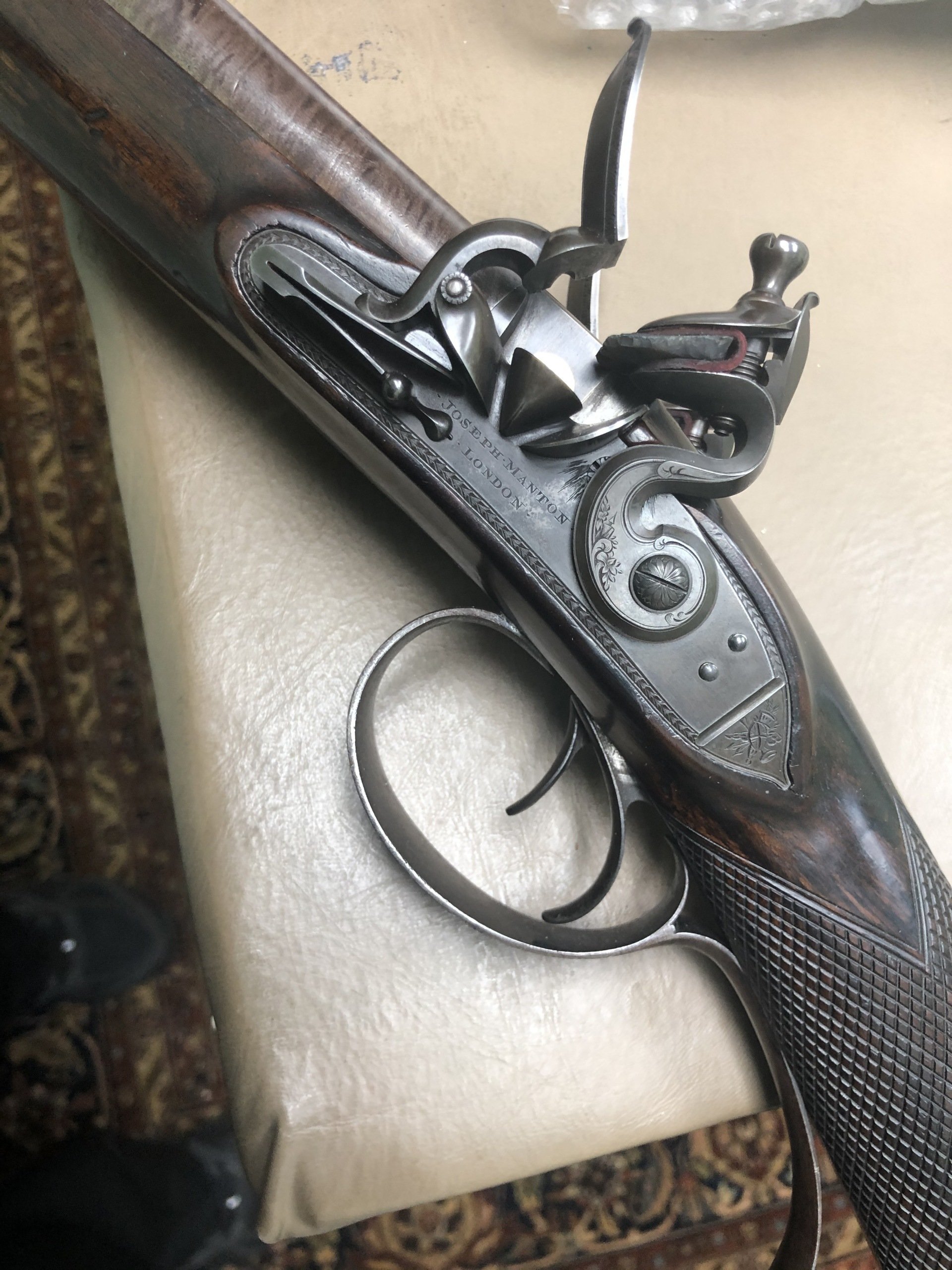 Extremely Rare Joseph Manton 16-bore Double Rifle #1514, ca. 1801. SOLD