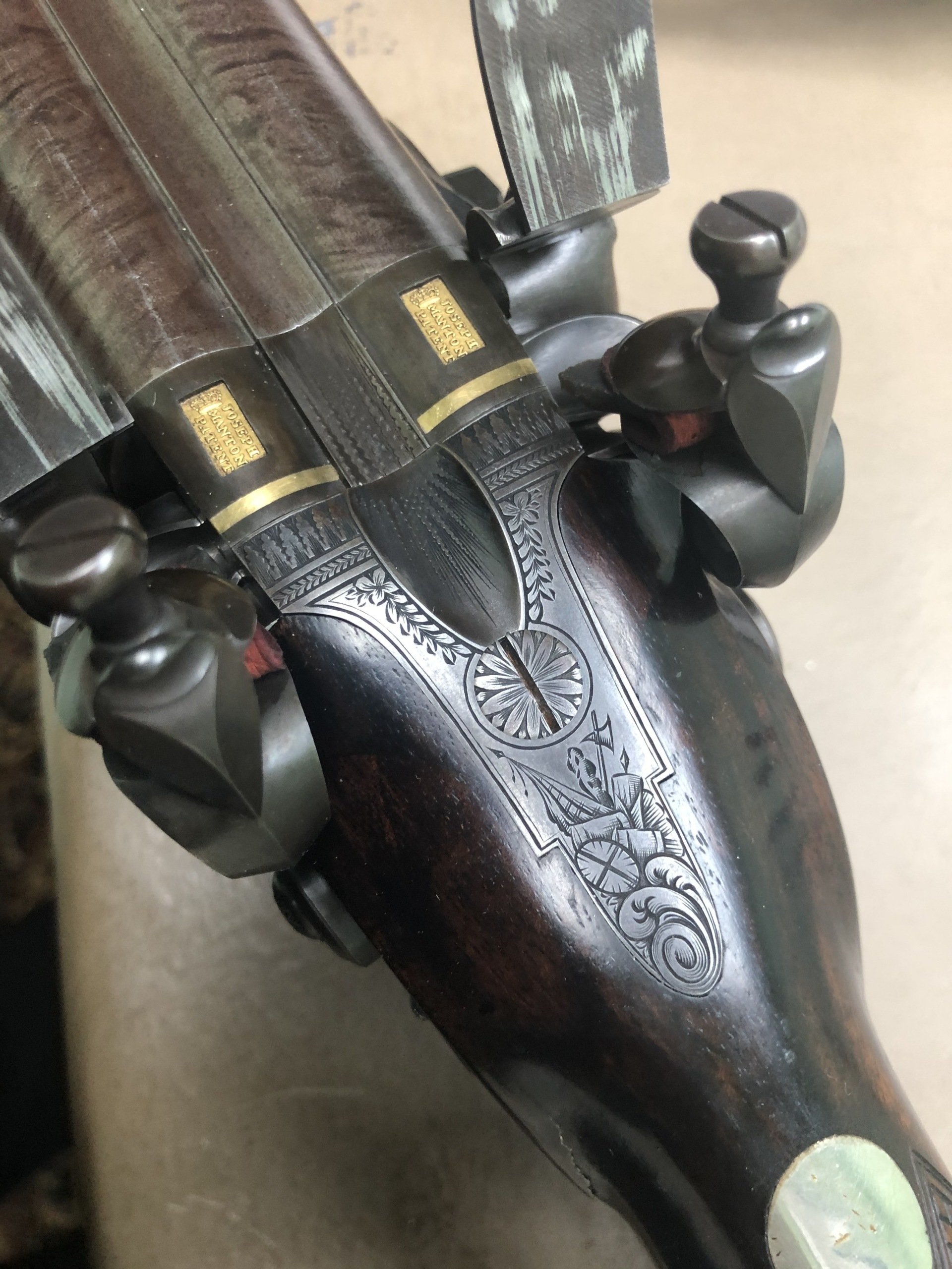 Extremely Rare Joseph Manton 16-bore Double Rifle #1514, ca. 1801. SOLD