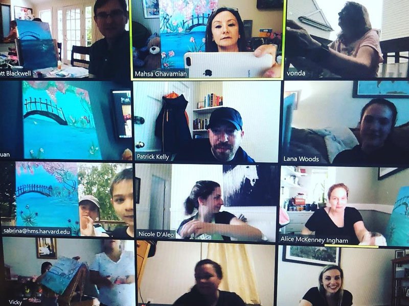 Virtual Paint Night, Online Paint Party, Canvas n Cup