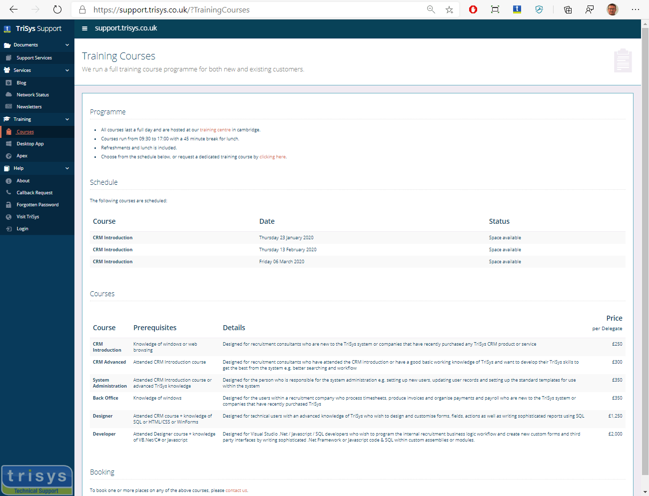 Training Services | TriSys Business Software