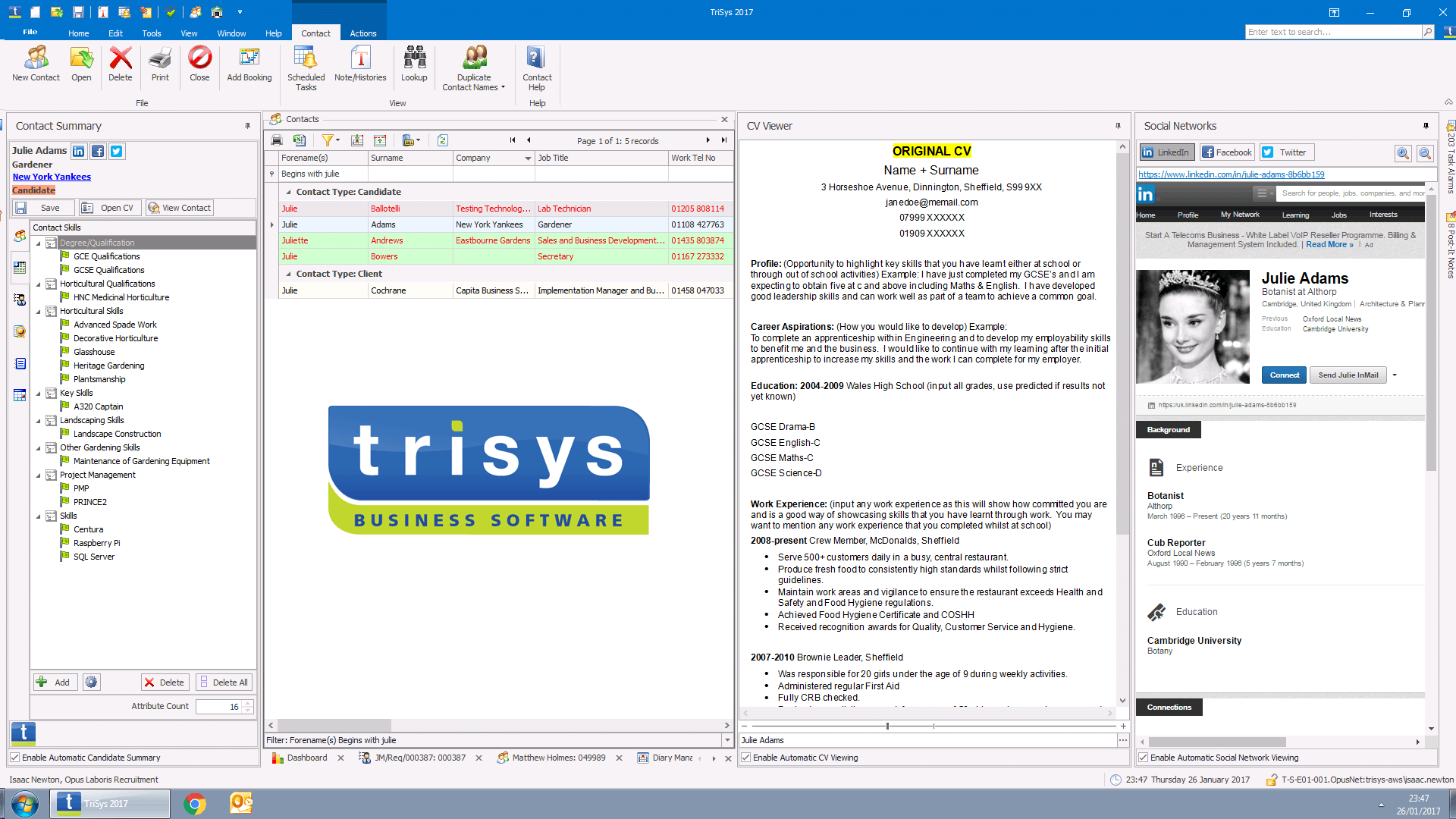 TriSys Desktop Application