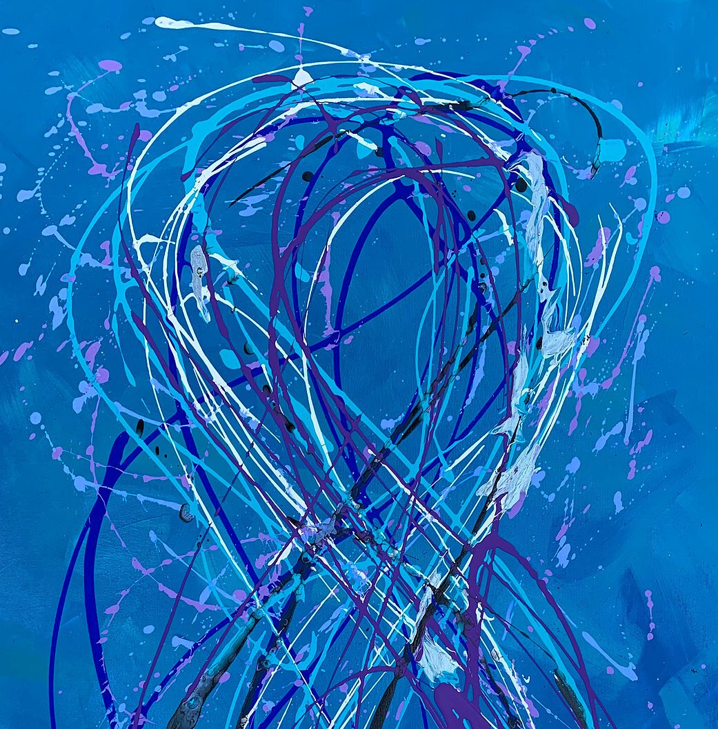 Abstract Paintings in Blue colors - Art Point Gallery